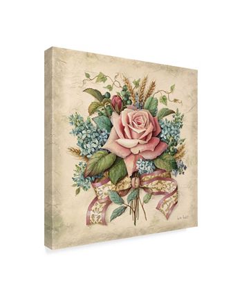 Trademark Global Lisa Audit 'Rose and Ribbon' Canvas Art - 35" x 35 ...