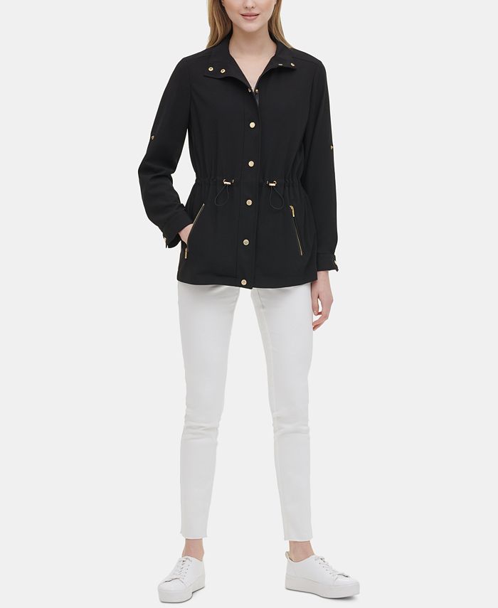 Calvin Klein Drawstring-Waist Jacket - Macy's