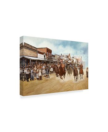 Trademark Global Les Ray 'Race Down Shawnee Street' Canvas Art - 19" x ...