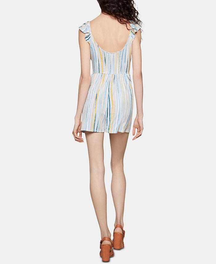 BCBGeneration Printed Flounce Romper - Macy's