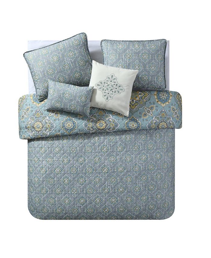 VCNY Home Riya 5PC Queen Quilt Set - Macy's