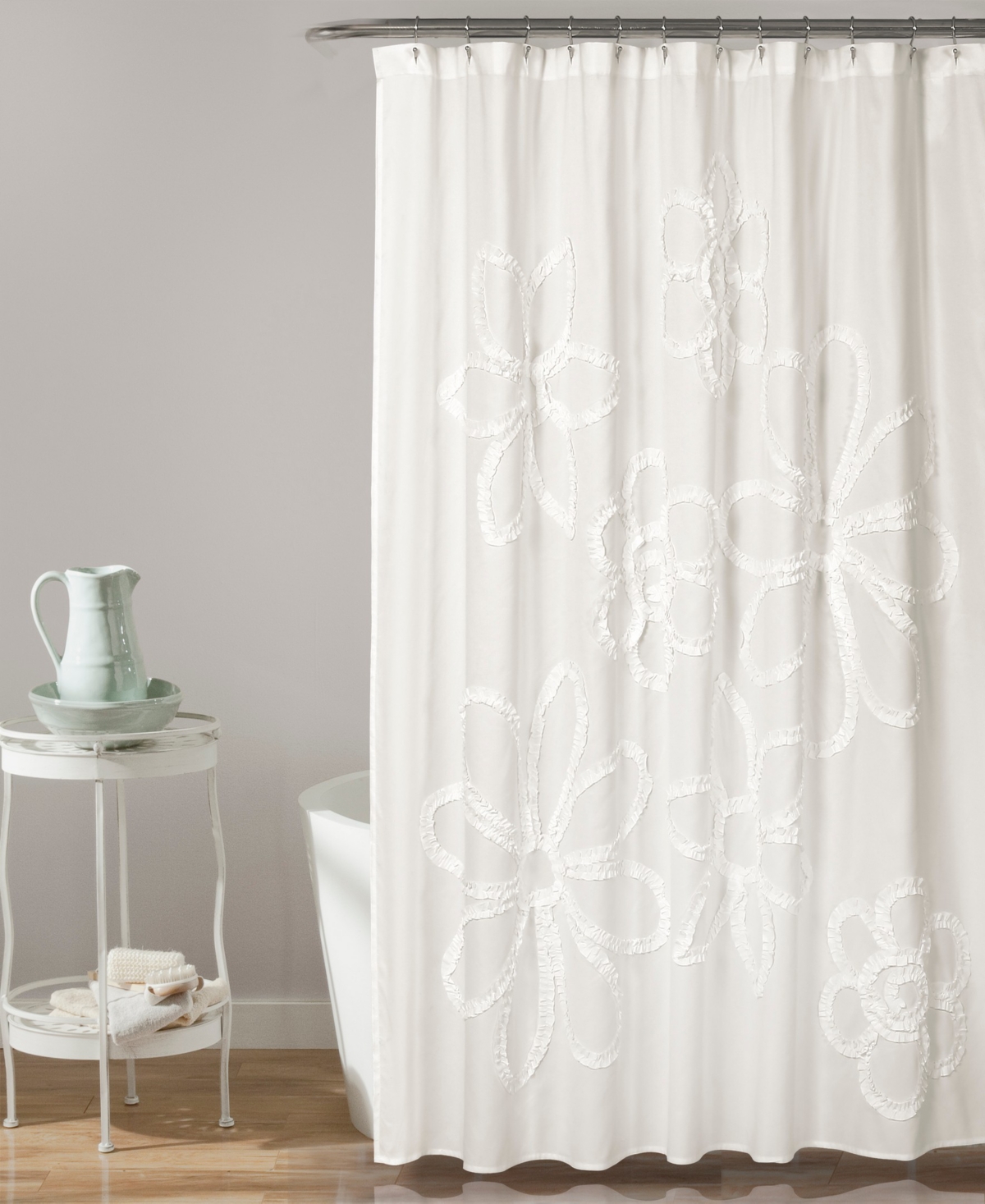 Click here for Lush Decor Ruffle Flower Shower Curtain  72 x 72 -... prices