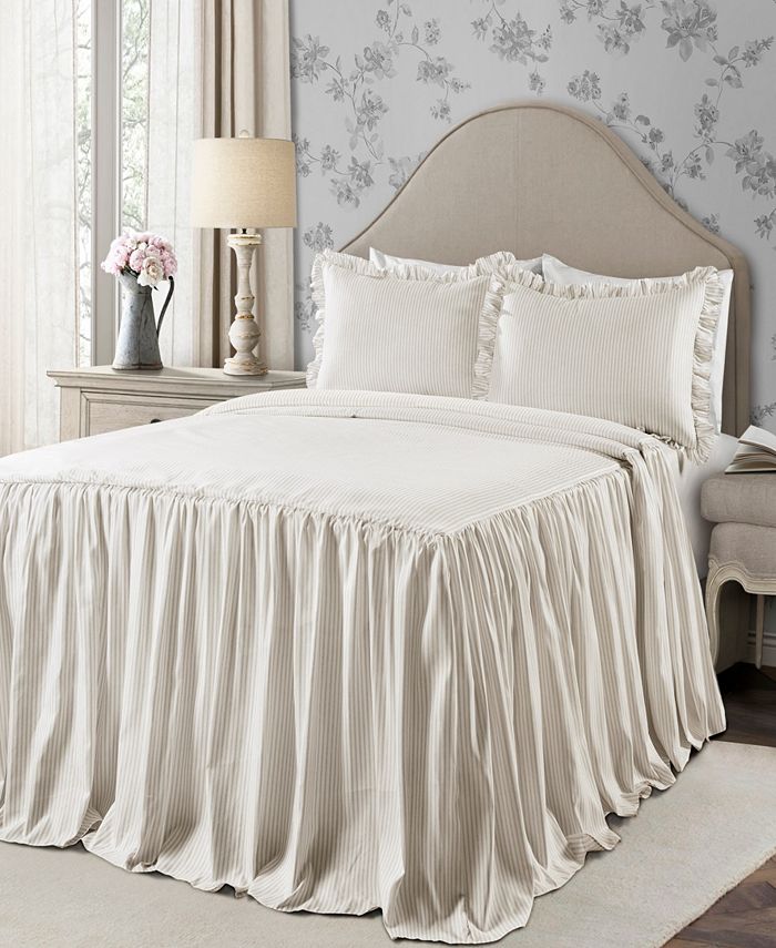 Lush Décor Ticking Stripe 3 Piece King Bedspread Set Macys