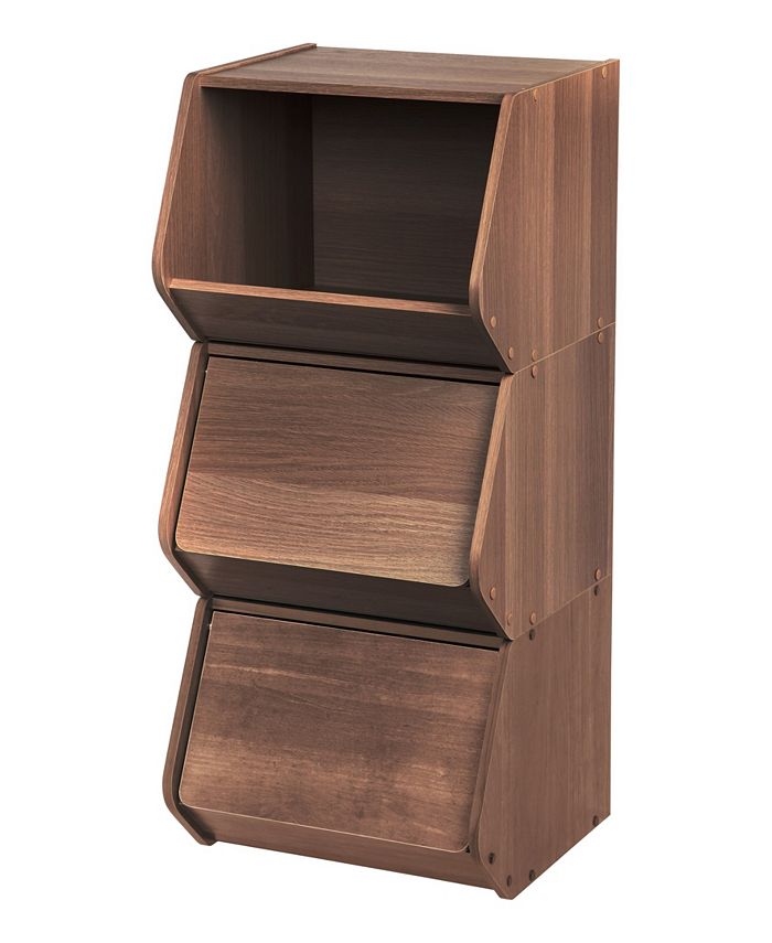 IRIS USA Modular Wood Stacking Open Storage Box - Macy's