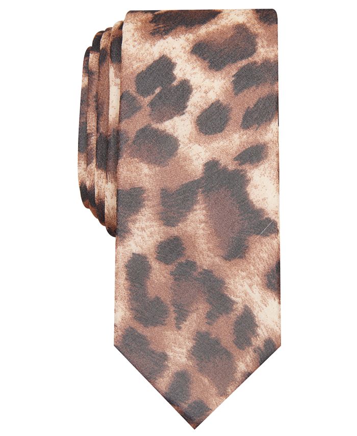 INC International Concepts INC Men's Skinny Persian Leopard-Print Tie ...