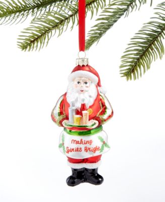 Holiday Lane Spirits Cocktail Santa Ornament, Created for Macy's - Macy's