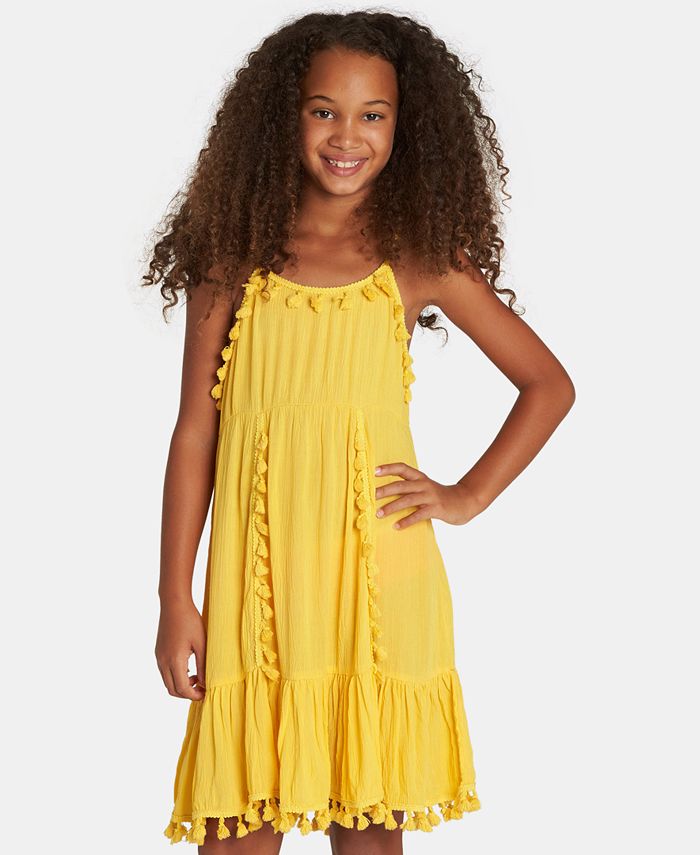 Billabong Big Girls Sunny Gazer Tassel-Trim Dress - Macy's