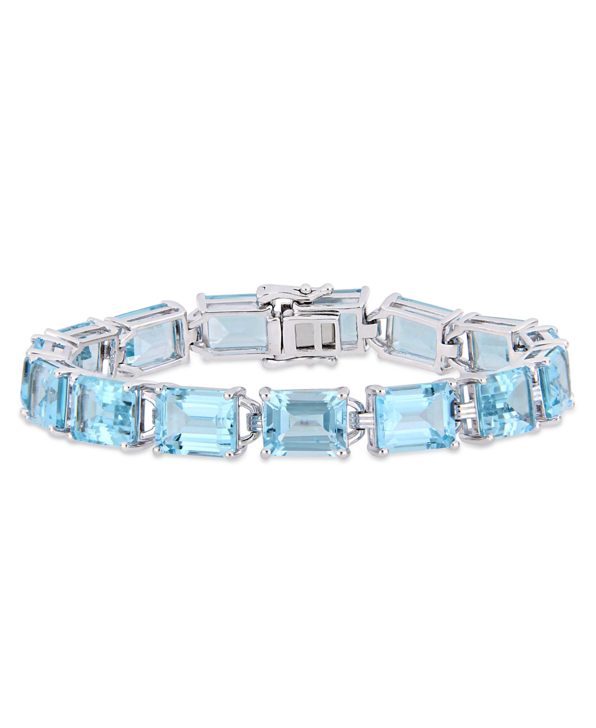 Click here for Blue Topaz (59-3/4 ct.t.w.) Tennis Bracelet in Ste... prices