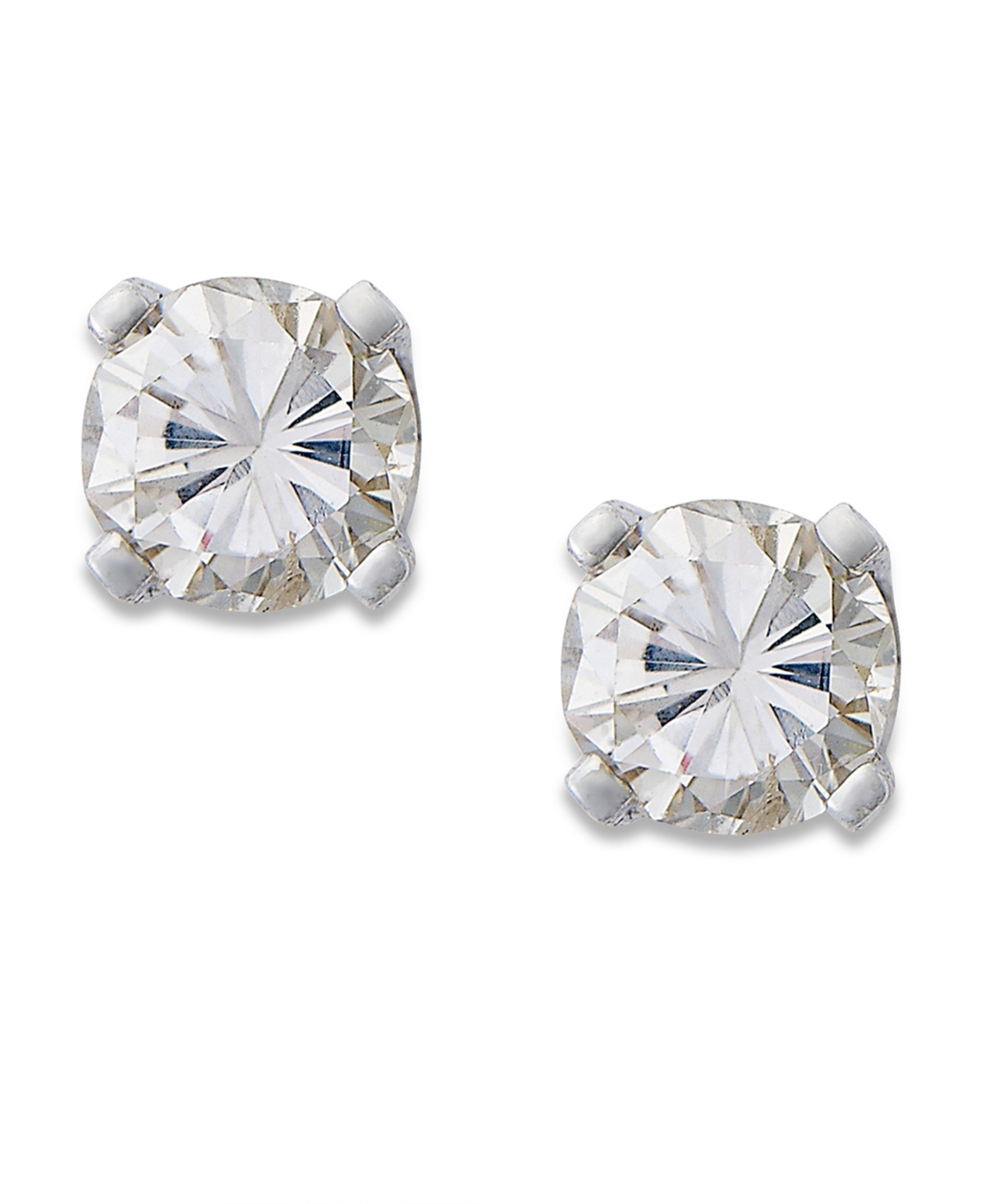 Click here for Round-Cut Diamond Stud Earrings in 10k White or Ye... prices