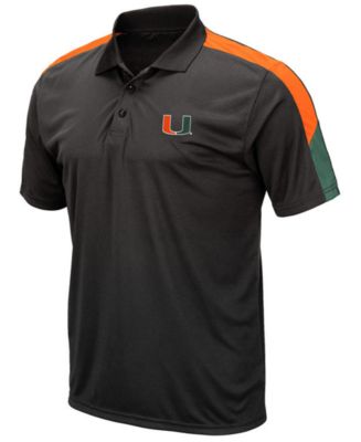 Colosseum Men's Miami Hurricanes Color Block Polo - Macy's