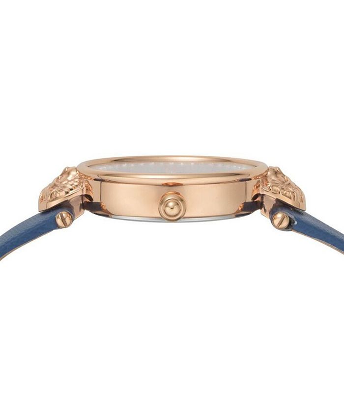 Versus by Versace Versus Women's Light Blue Leather Strap Watch 18mm ...