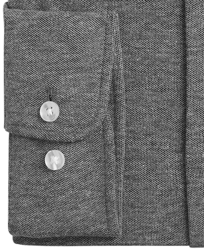 Bar III Men's Slim-Fit Stretch Heather Knit Dress Shirt, Created for ...