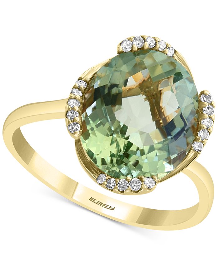 EFFY Collection EFFY® Green Quartz (4-1/3 ct. t.w.) & Diamond (1/10 ct ...