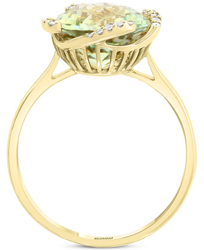 EFFY Collection EFFY® Green Quartz (4-1/3 ct. t.w.) & Diamond (1/10 ct ...