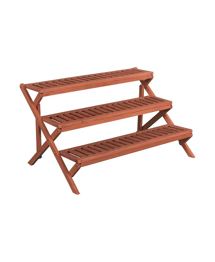 Leisure Season 3-Tier Wooden Step Plant Stand - Macy's