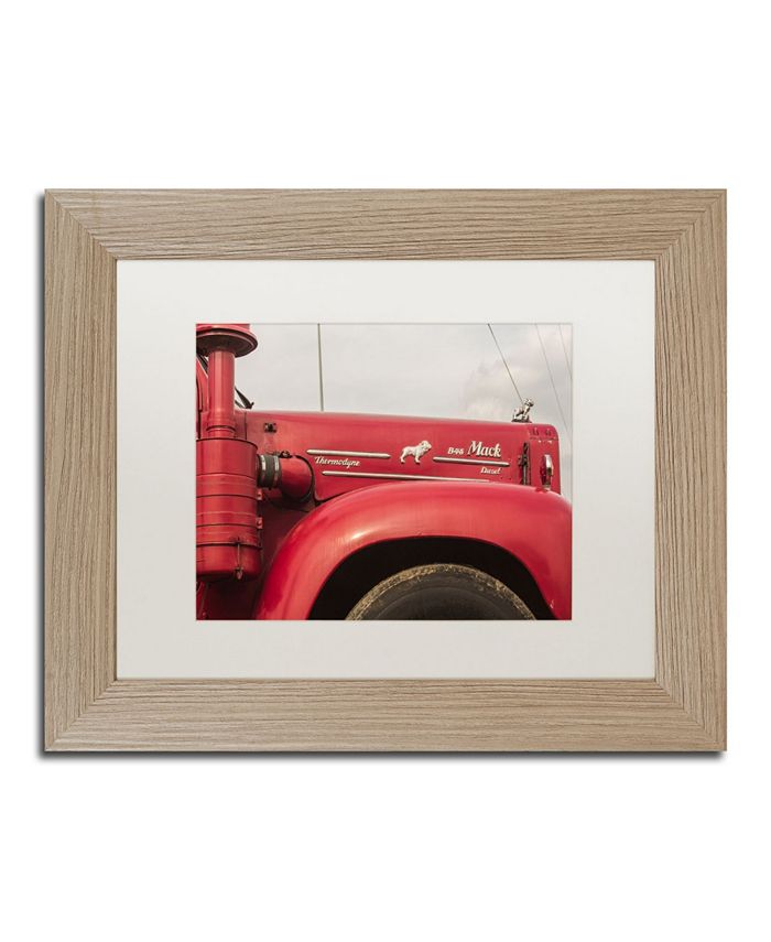 Trademark Global Jason Shaffer 'Mack Truck' Matted Framed Art - 14" x ...