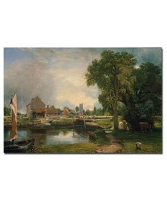 John Constable 'Dedham Lock and Mill 1820' Canvas Art - 24" x 16" - Macy's