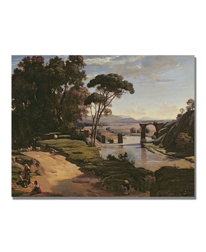 Trademark Global Jean Baptiste Corot 'The Bridge at Narni' Canvas Art ...