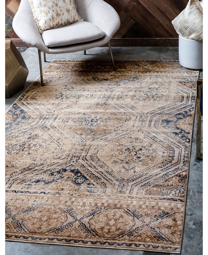 Bayshore Home Odette Ode5 Navy Blue 10' x 14' 5" Area Rug - Macy's