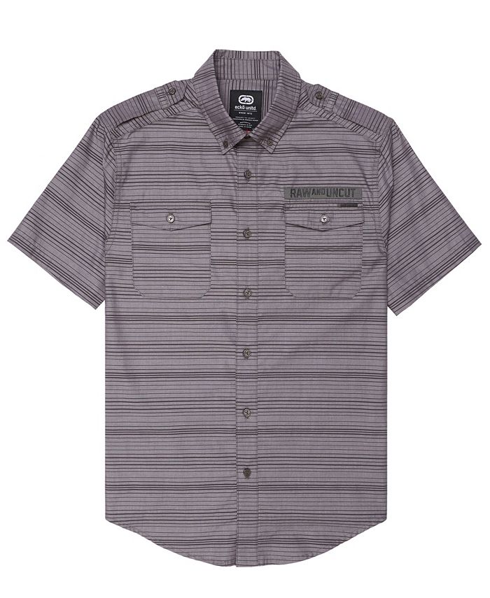 Ecko Unltd Men's Striped Chambray Woven Shirt - Macy's