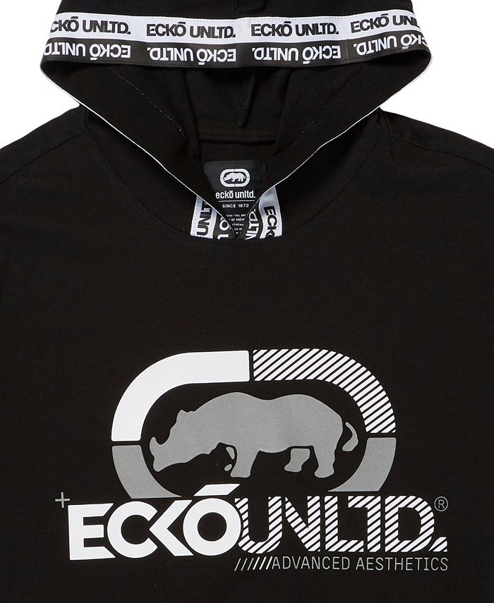 Ecko Unltd Men's Rhino Strong Short Sleeve Tape Hoodie - Macy's