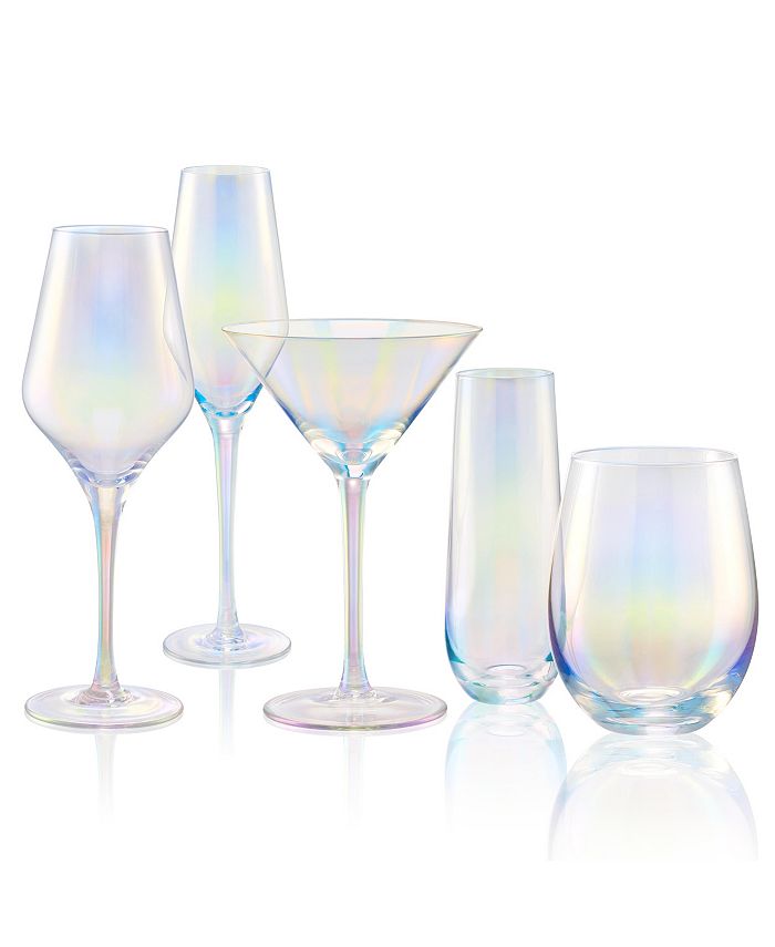 Artland Luster Clear Stemless Glass - Set of 4 - Macy's