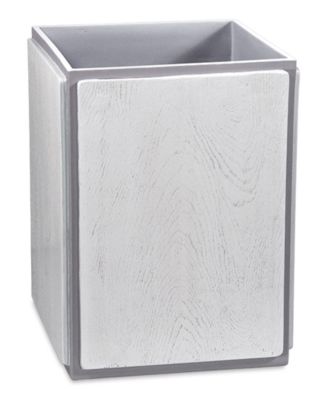 DKNY Grey Wood Wastebasket - Macy's