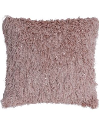 Tiffany 18x18 Shag Pillow - Macy's