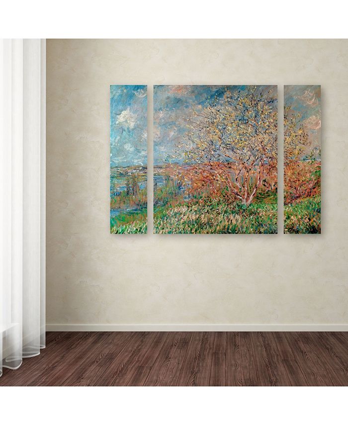 Trademark Global Claude Monet 'Spring 1880' Multi Panel Art Set Large ...