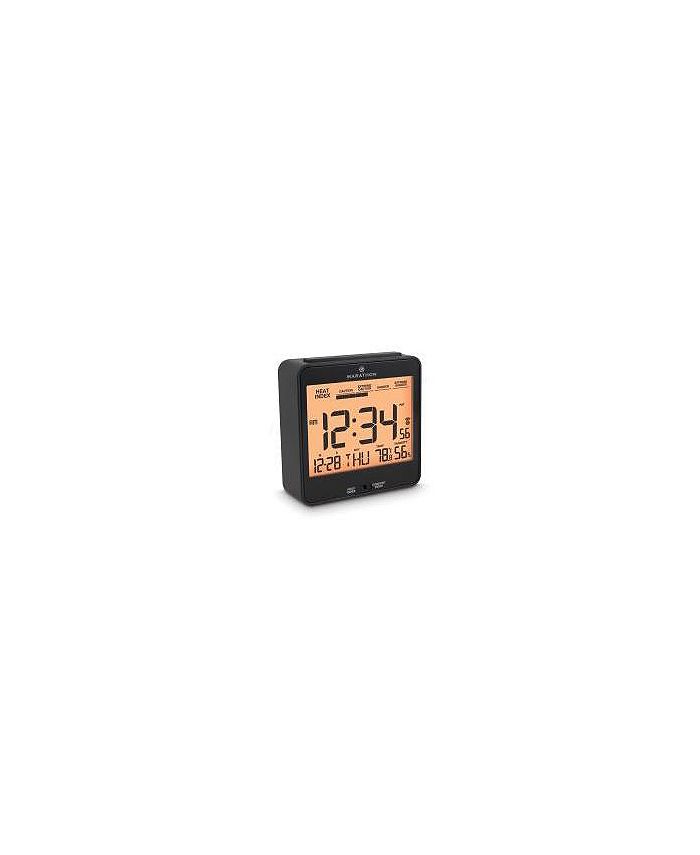 Marathon Atomic Alarm Clock with Humidex, Date and Indoor Temperature ...