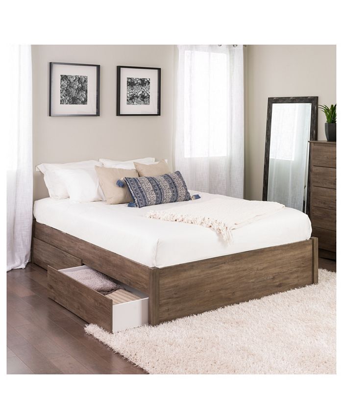 Prepac Queen Select 4-Post Platform Bed with 2 Drawers - Macy's