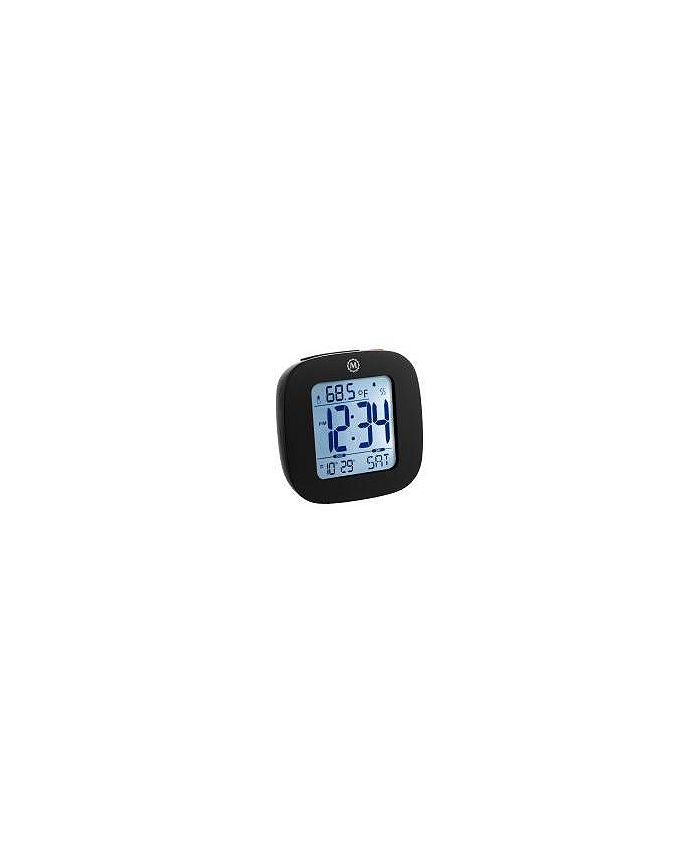 Marathon Small Compact Alarm Clock with Repeating Snooze, Light, Date ...