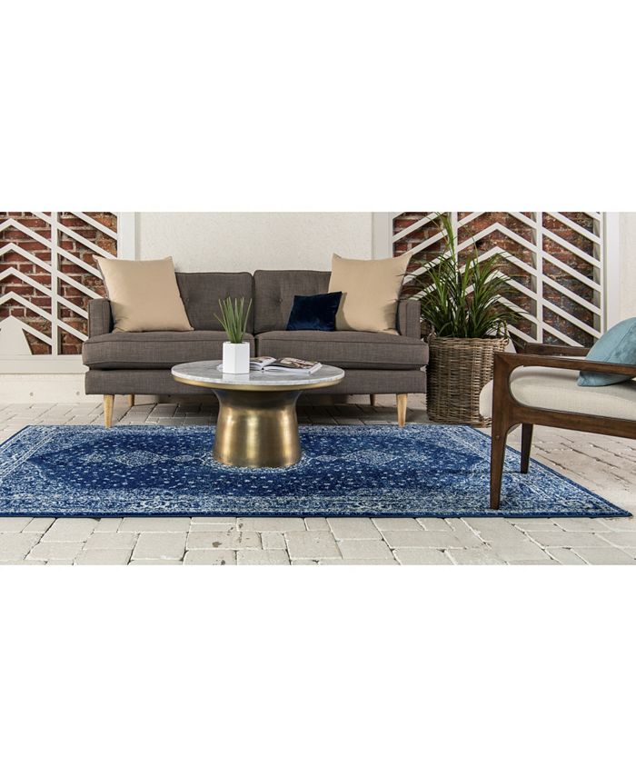 Bayshore Home Mobley Mob1 Navy Blue 10' x 14' Area Rug - Macy's