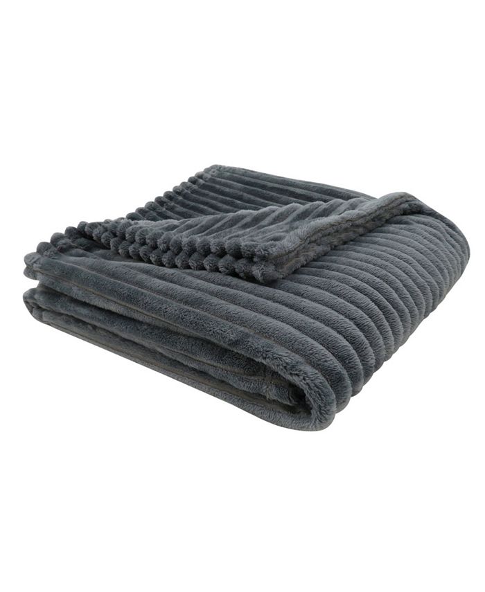 Monarch Specialties Ultra Soft Ribbed Style Throw - Macy's