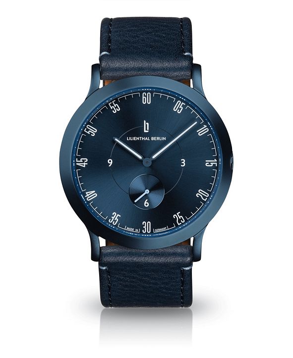 Lilienthal Berlin L1 All Blue Leather Watch 37mm & Reviews - Watches ...