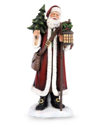 Napco Santa with Tree and Lantern - Macy's