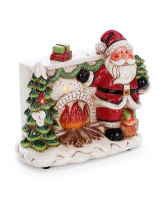 Napco LED Santa with Fireplace and Music - Macy's