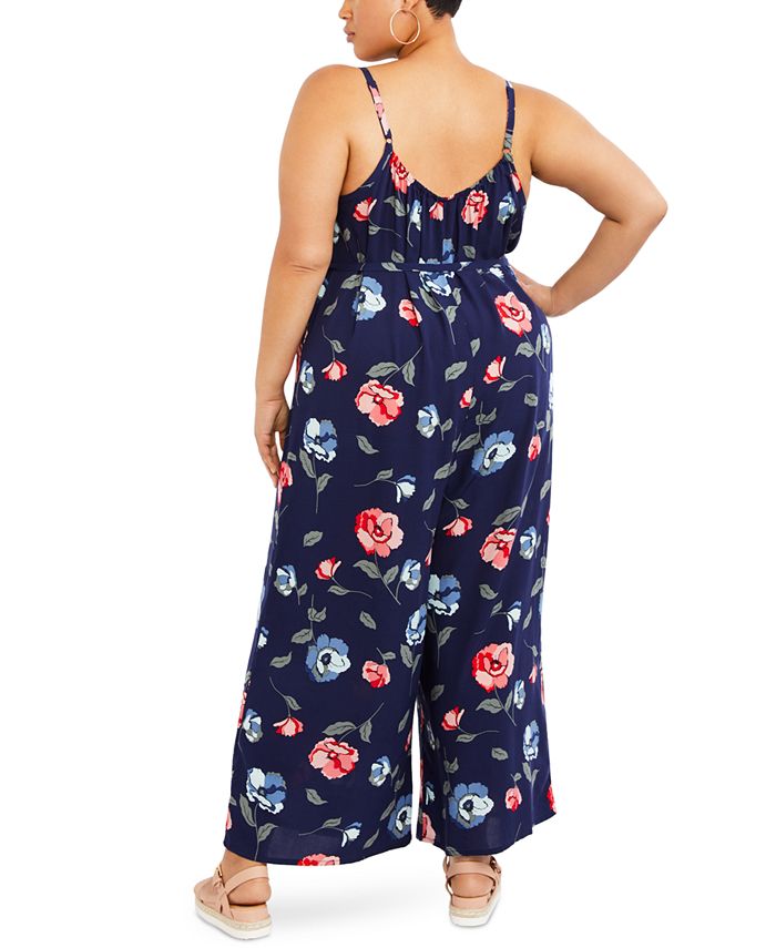 Motherhood Maternity Plus Size Wide-Leg Jumpsuit - Macy's