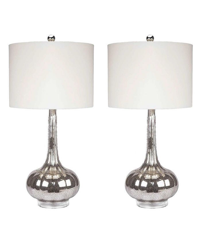 Abbyson Living Ara Antiqued Glass Table Lamp, Set of 2 - Macy's