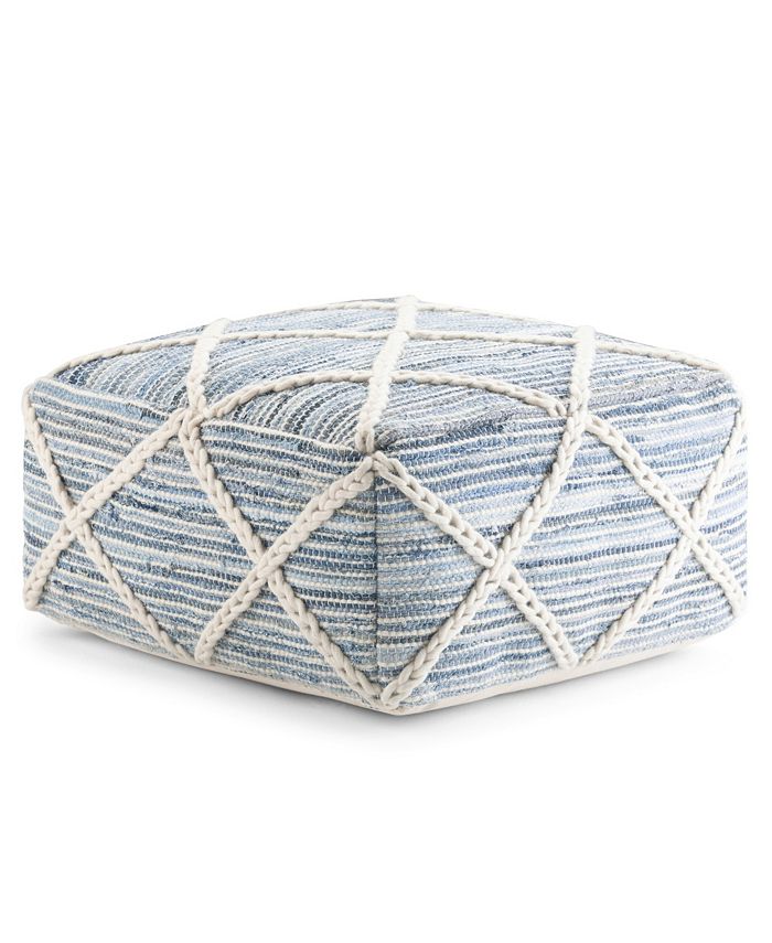Simpli Home Cowan Square Pouf - Macy's