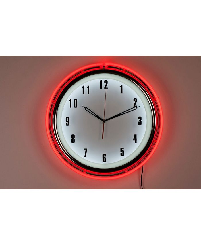 Stilnovo Neon Diner Wall Clock - Macy's