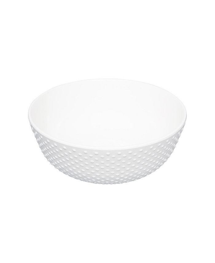 222 Fifth Solid Swiss Dots White 12 Piece Melamine Dinnerware Set - Macy's