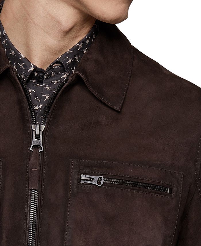 Hugo Boss BOSS Men's Joast Slim-Fit Biker Jacket - Macy's