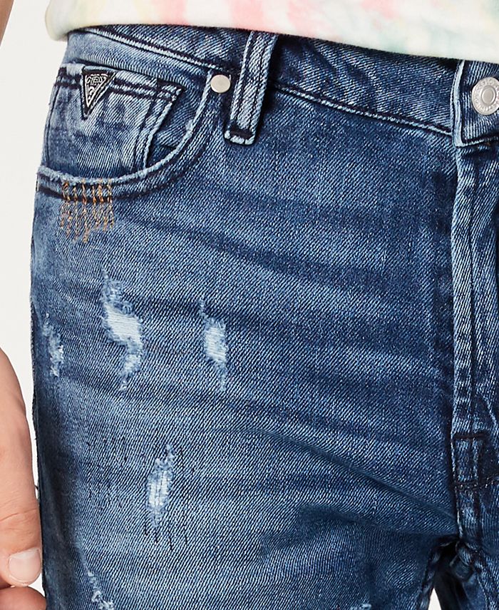 GUESS Men's Ripped Skinny Jeans - Macy's