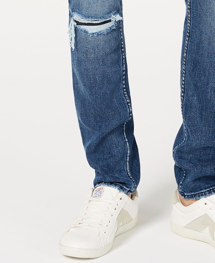 GUESS Men's Ripped Skinny Jeans - Macy's