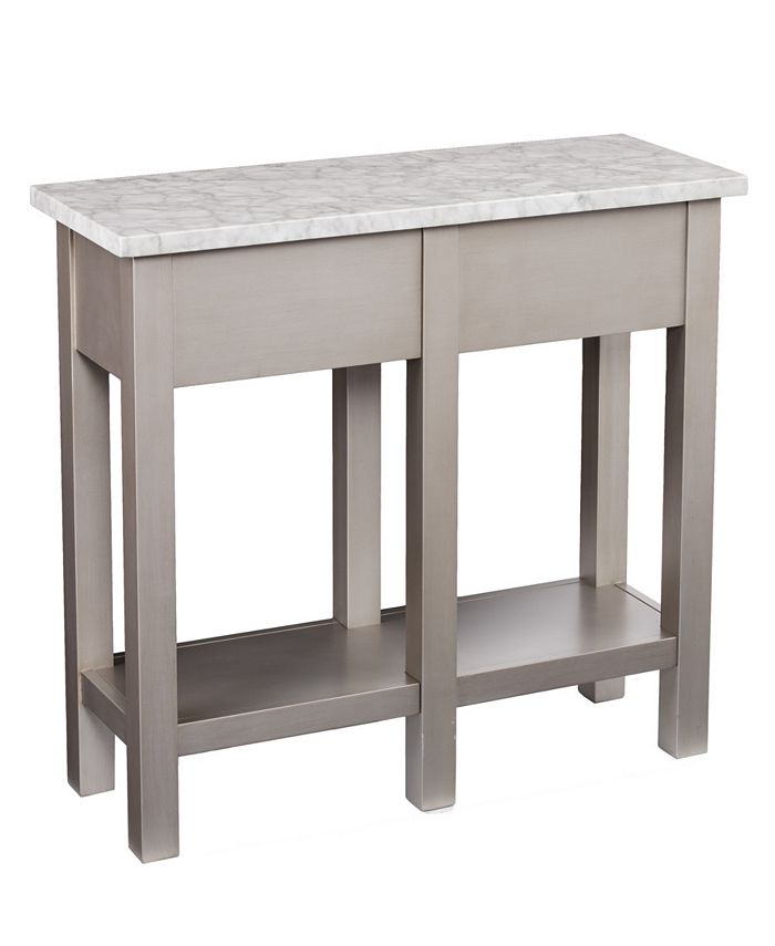 Southern Enterprises Earlington Faux Marble Rectangular Console Table - Macy's