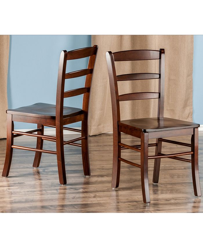 Winsome Benjamin 2-Piece Ladder Back Chair Set - Macy's