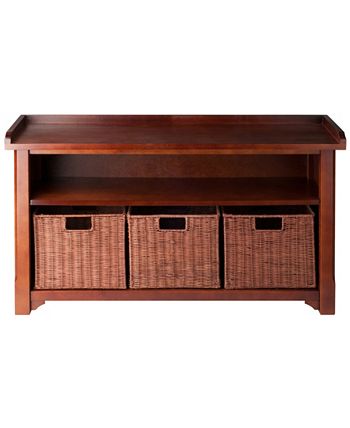 Winsome Milan 4-Piece Storage Bench Set - Macy's