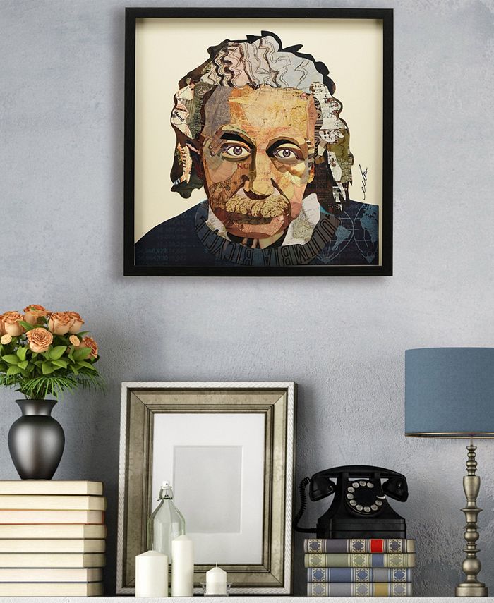 Empire Art Direct 'Einstein' Dimensional Collage Wall Art - 25'' x 25 ...