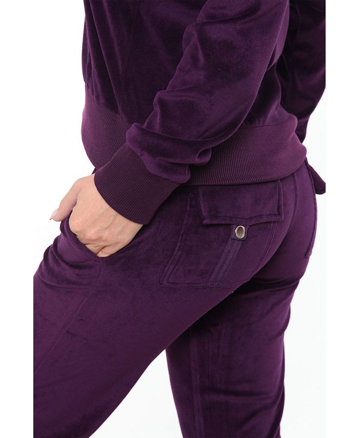 White Mark Velour 2 Piece Set & Reviews - Women's Brands - Women - Macy's